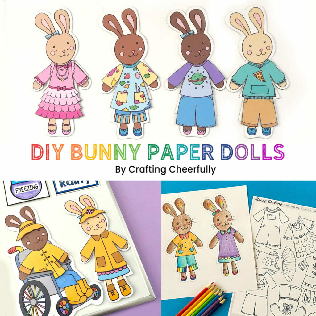 Free Printable Bunny Paper Dolls - Crafting Cheerfully
