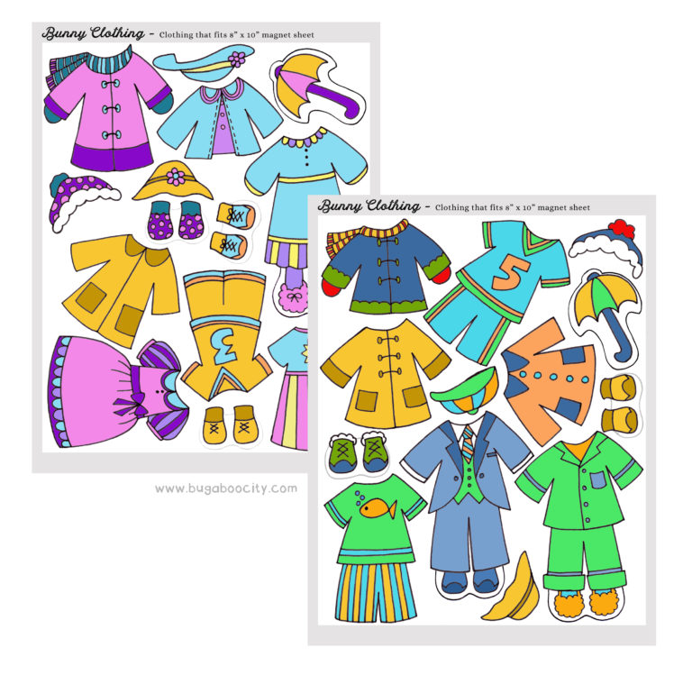 Free Printable Bunny Paper Dolls - Crafting Cheerfully