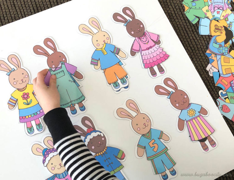 Free Printable Bunny Paper Dolls - Crafting Cheerfully