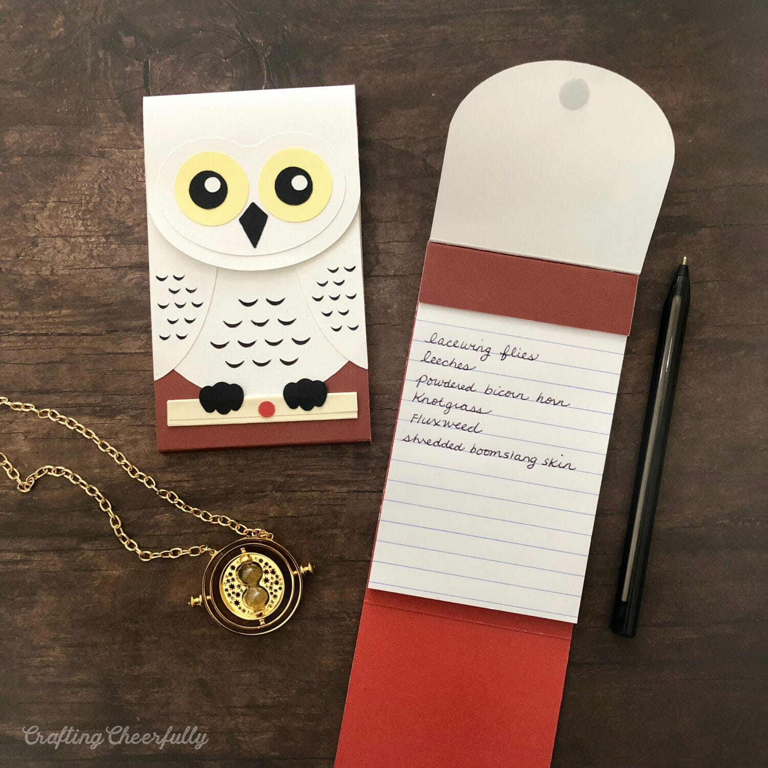 DIY Hedwig Owl Notepad - Crafting Cheerfully
