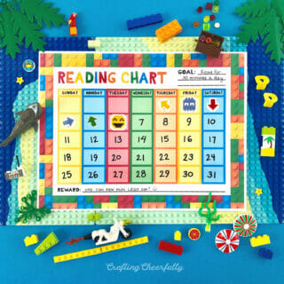 Free Printable LEGO-Themed Reading Chart - Crafting Cheerfully