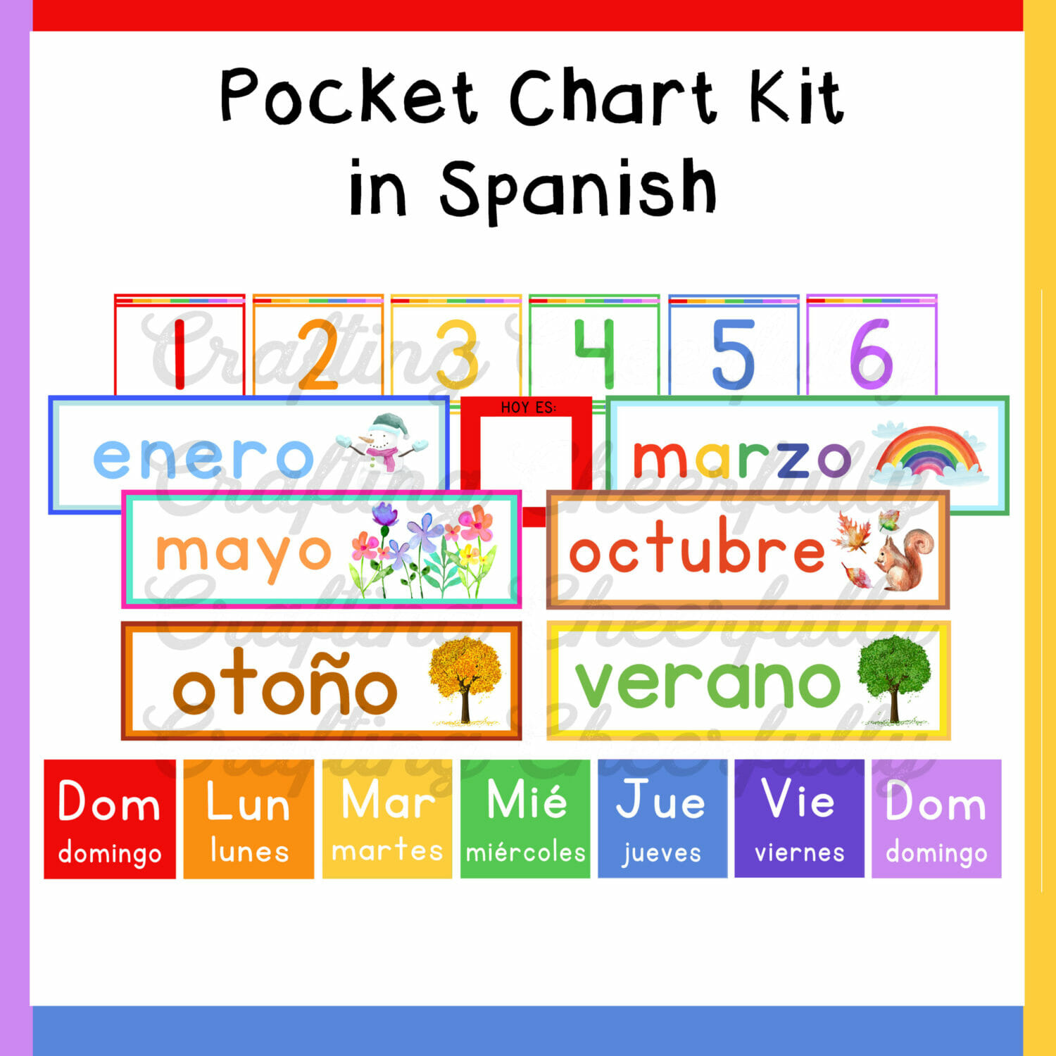 Spanish Pocket Chart Calendar at Bruce Green blog