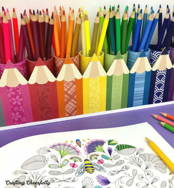 Colorful DIY Pencil Holder - Crafting Cheerfully