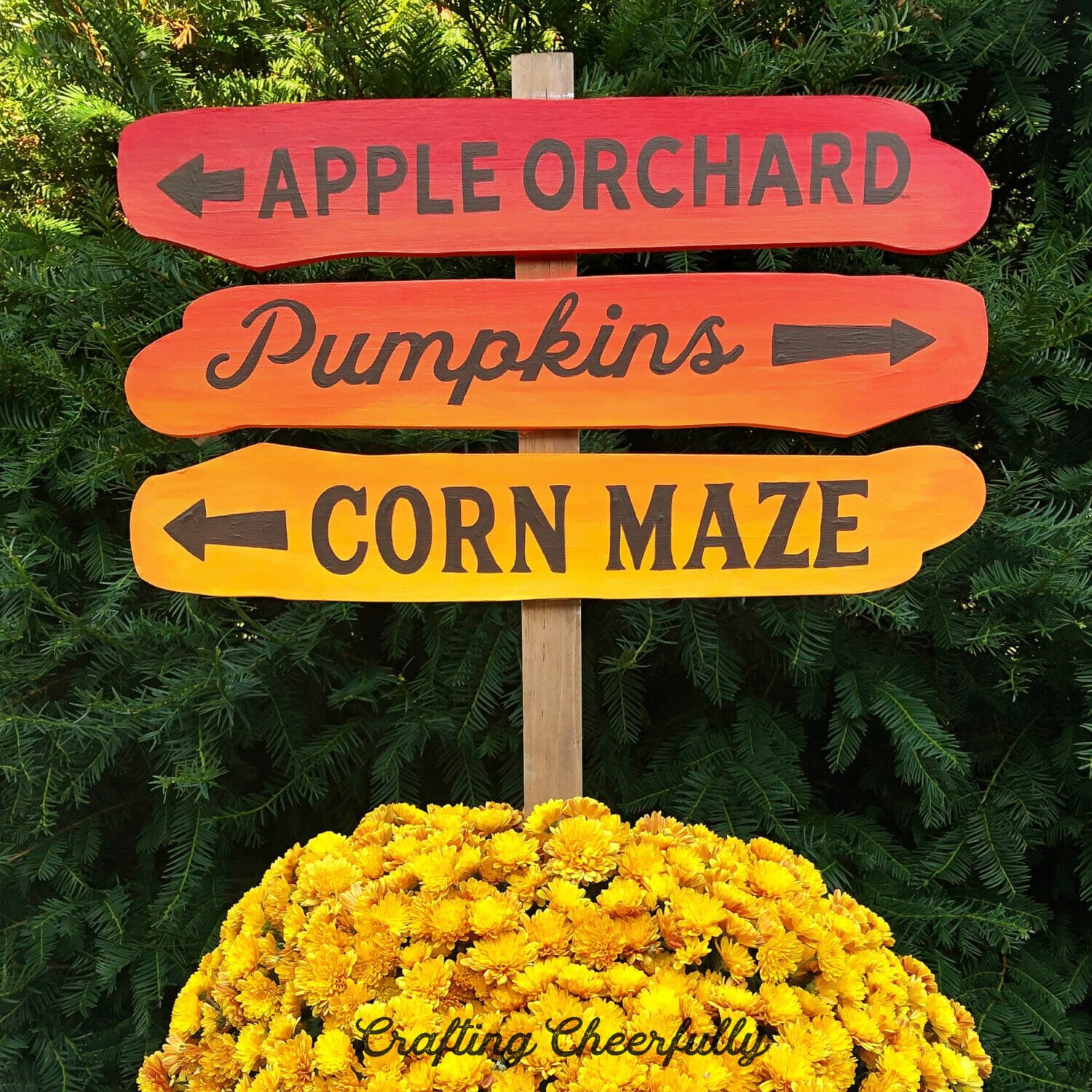 DIY Autumn Ombré Sign - Crafting Cheerfully