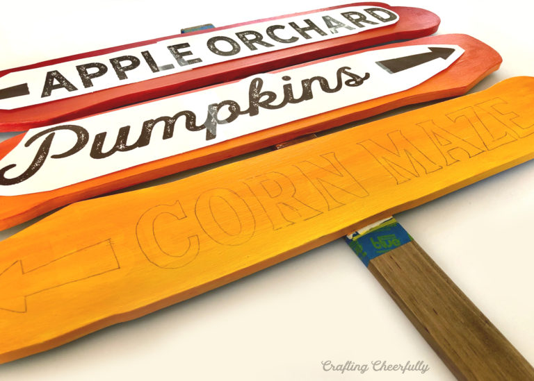 DIY Autumn Ombré Sign - Crafting Cheerfully