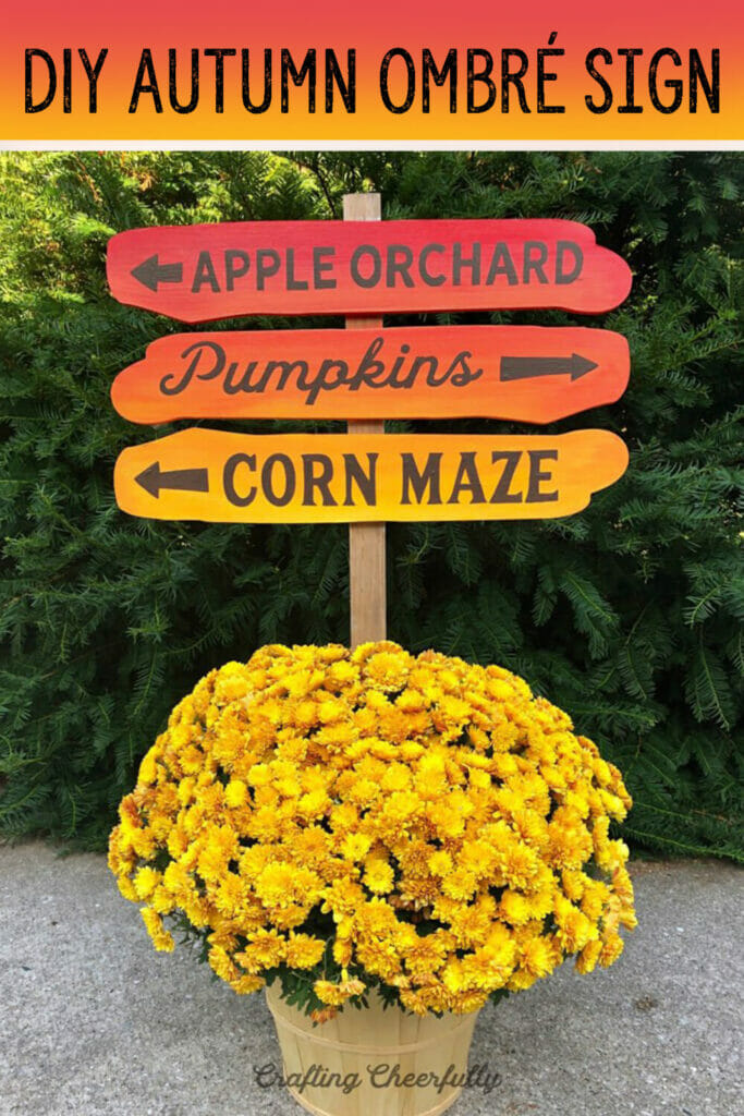 DIY Autumn Ombré Sign - Crafting Cheerfully