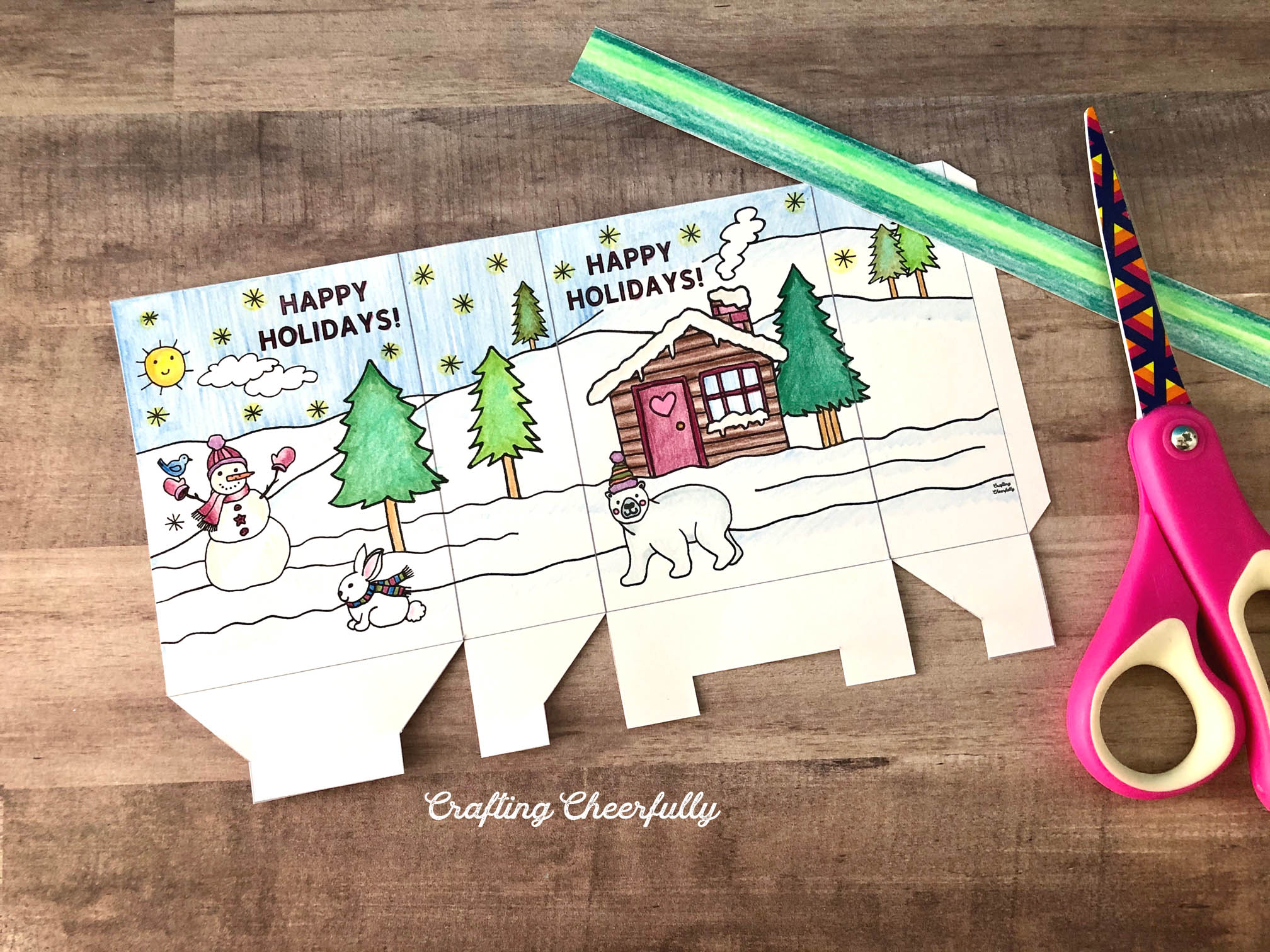Printable Holiday Gift Bag - Free Holiday Coloring Pages! - Crafting ...