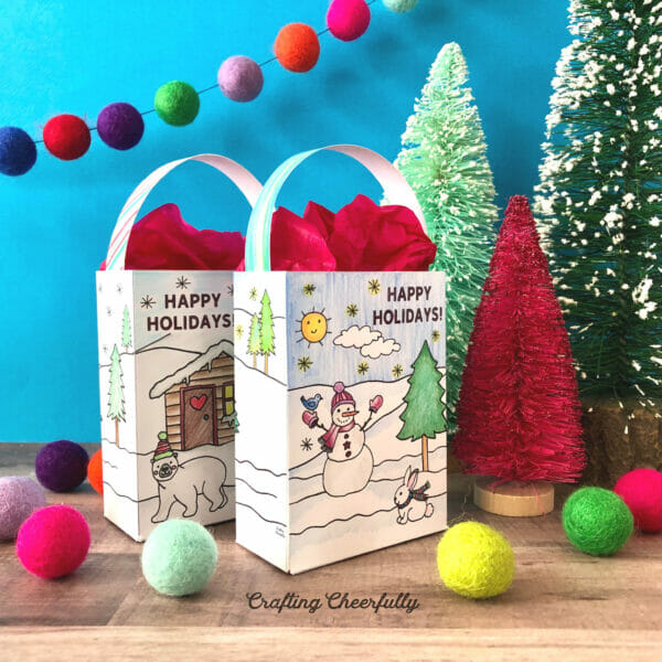 Printable Holiday Gift Bag - Free Holiday Coloring Pages! - Crafting ...
