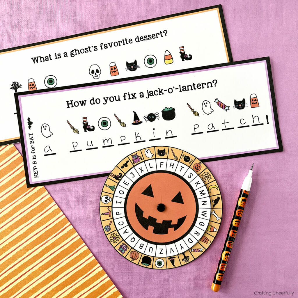 Halloween Decoder Wheel - Free Printable - Crafting Cheerfully