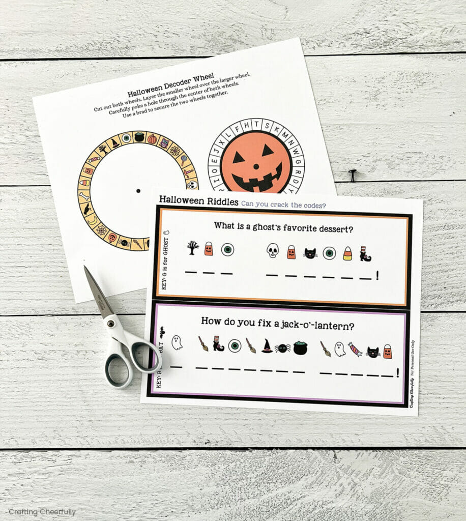 Halloween Decoder Wheel - Free Printable - Crafting Cheerfully