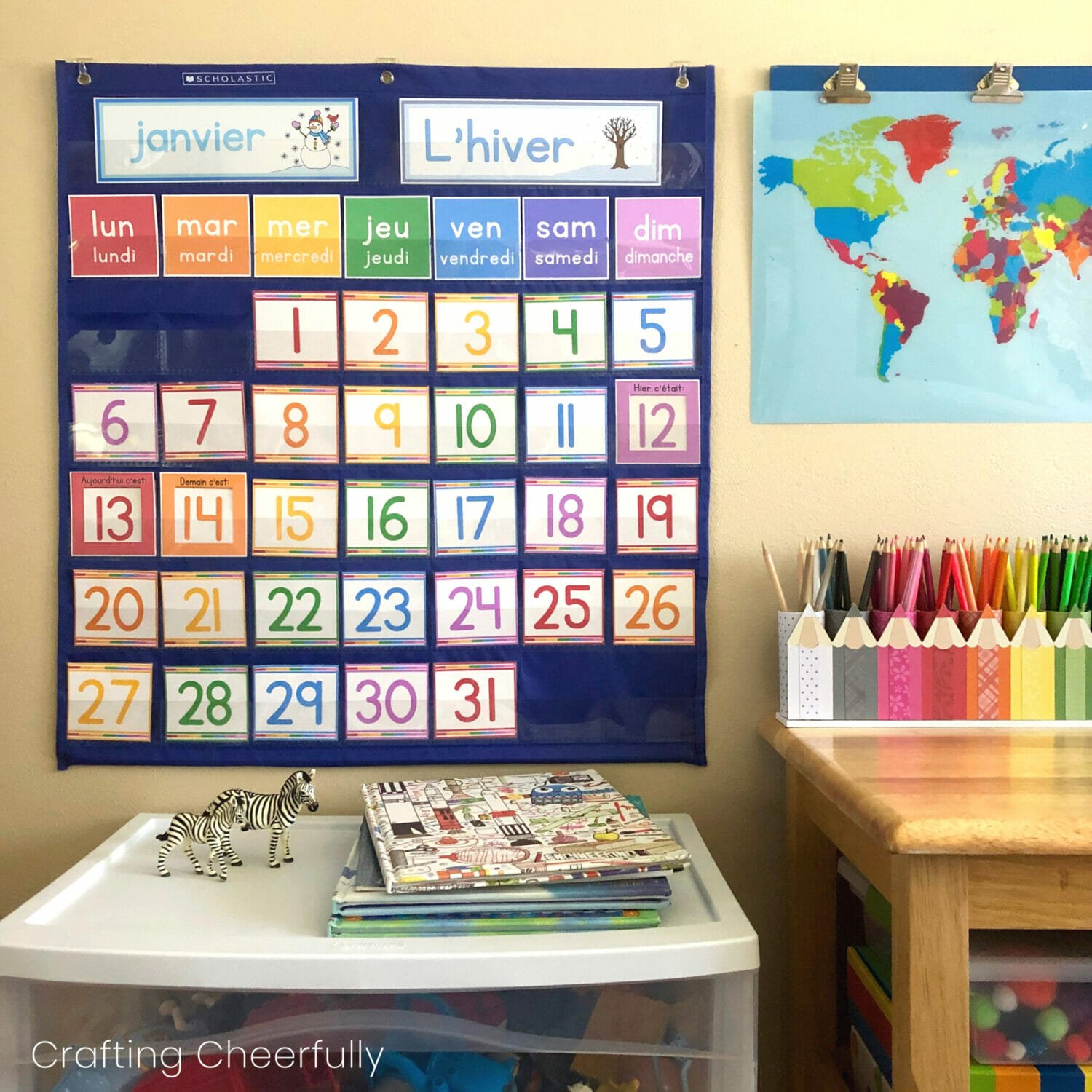 DIY Calendar Pocket Chart - Crafting Cheerfully