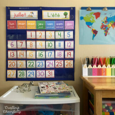 Pocket Chart Calendar now in French and Spanish! - Crafting Cheerfully