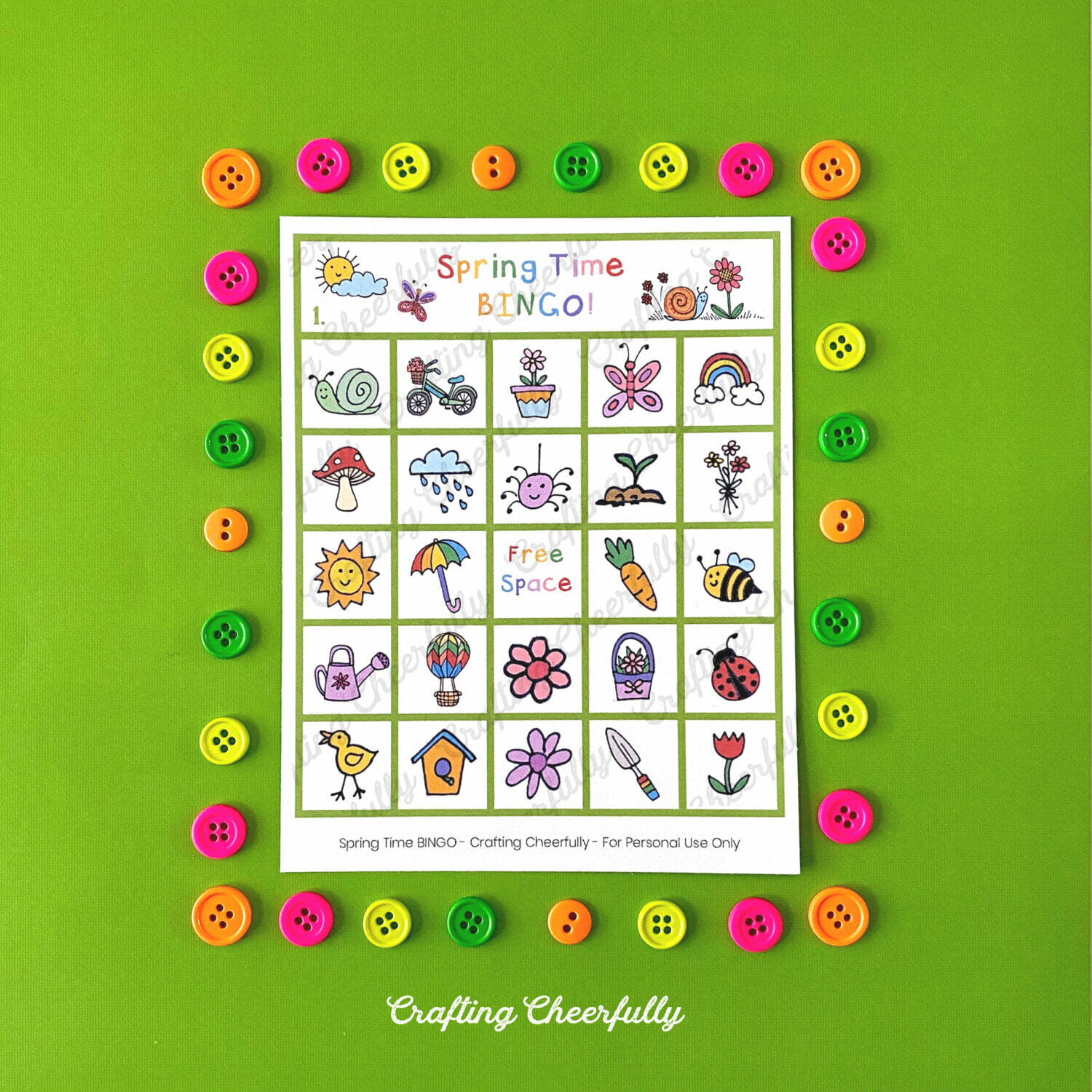 Springtime BINGO Boards! - Free Printables Crafting Cheerfully