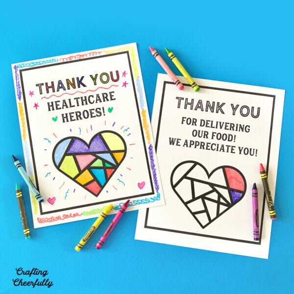 Thank You Coloring Pages for Helpers and Heroes! - Crafting Cheerfully