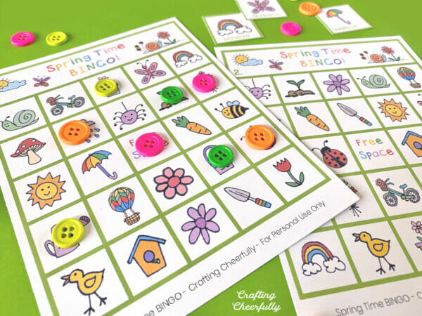 Springtime BINGO Boards! - Free Printables Crafting Cheerfully