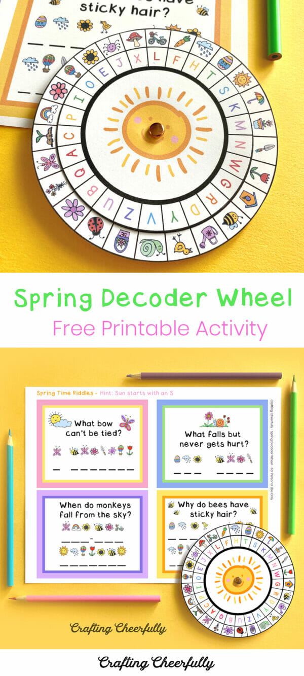 Spring Decoder Wheel - Free Printable Activity - Crafting Cheerfully