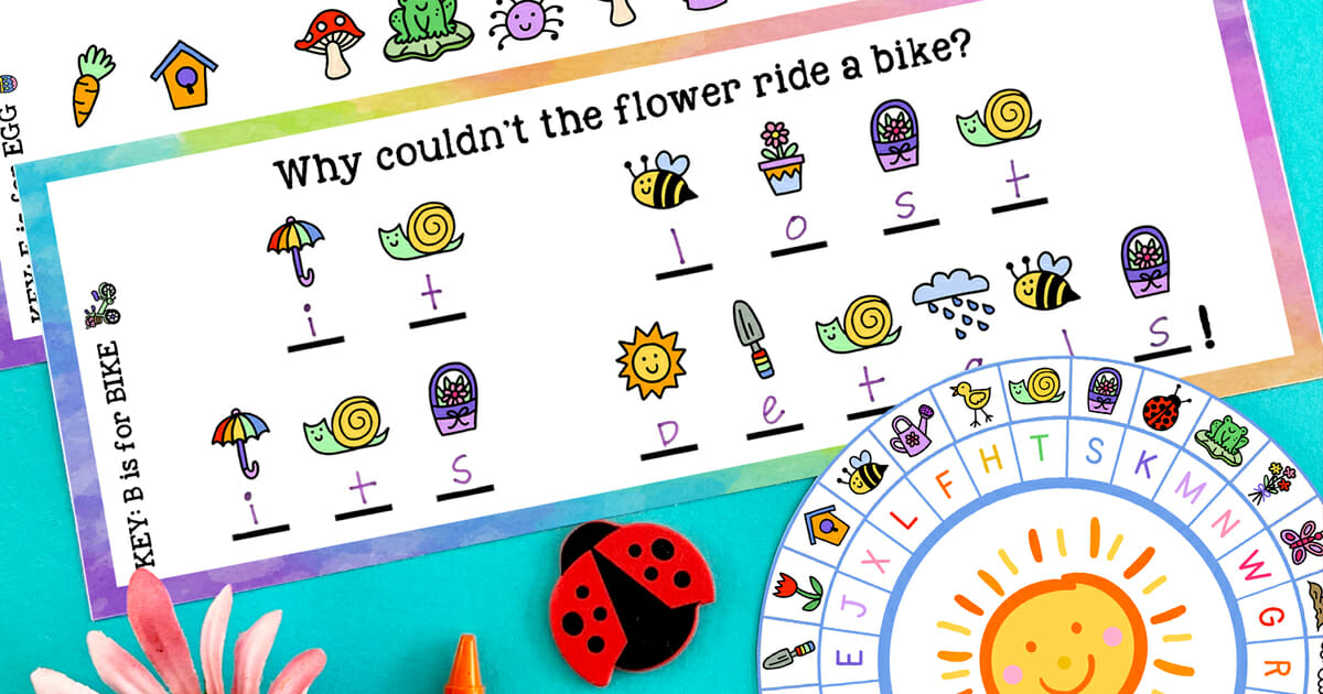 Spring and Easter Decoder Wheel Activity for Kids! - Crafting Cheerfully