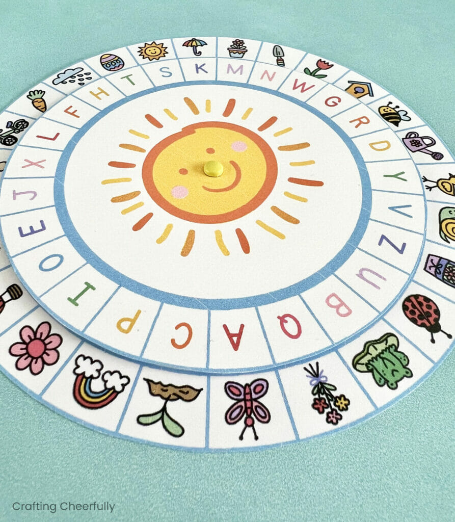 Spring and Easter Decoder Wheel Activity for Kids! - Crafting Cheerfully