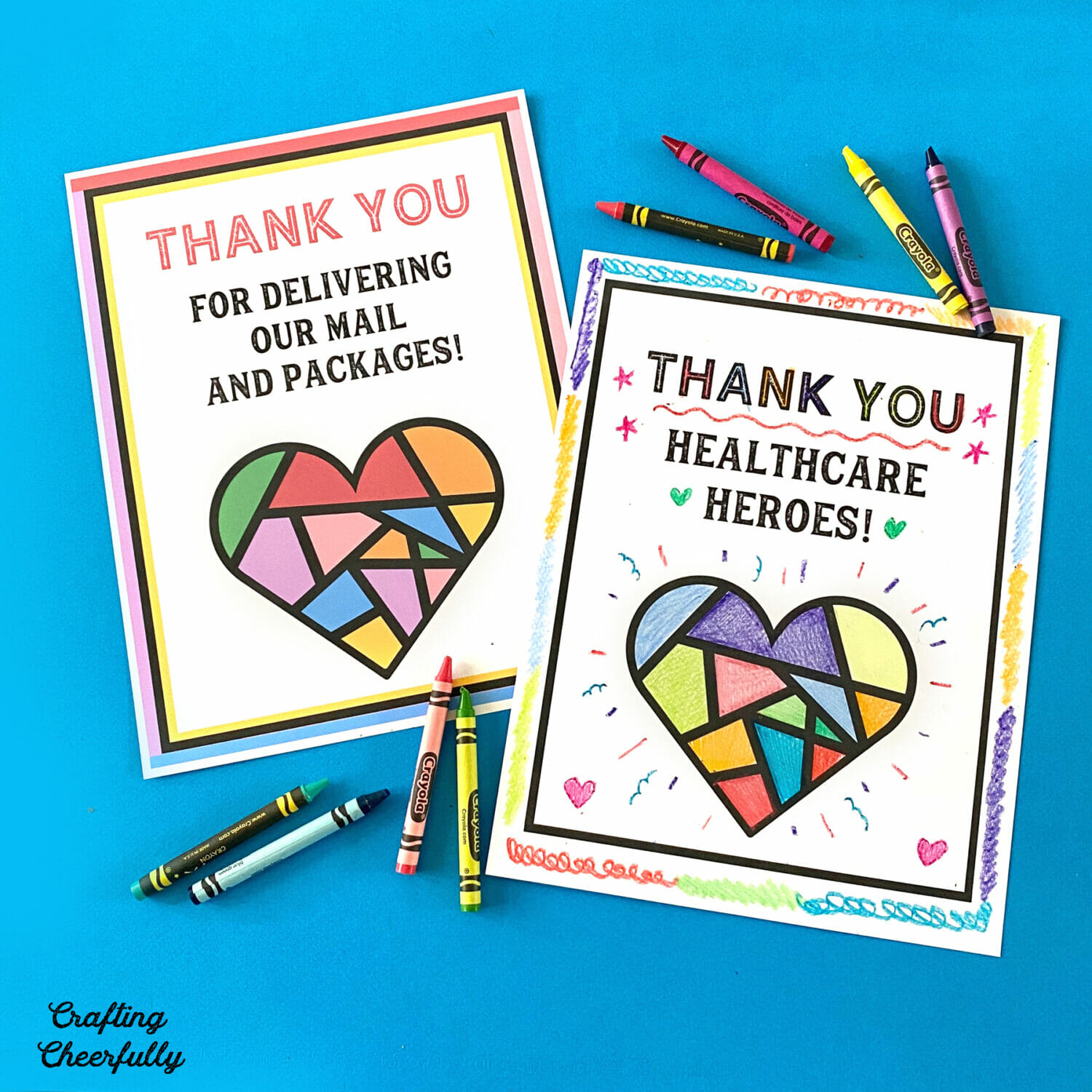 Thank You Coloring Pages for Helpers and Heroes! - Crafting Cheerfully