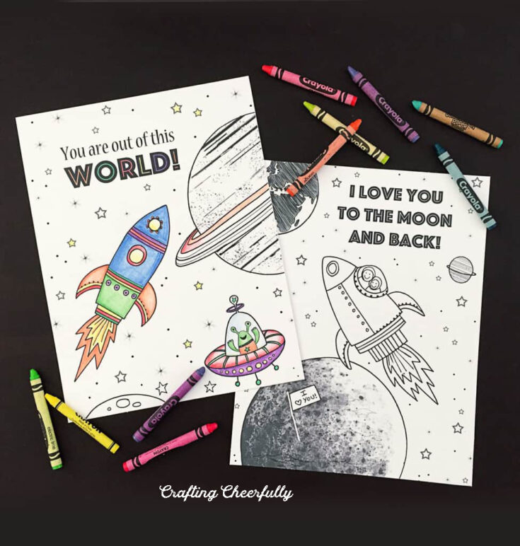 Free Printable Outer Space Coloring Pages - Crafting Cheerfully