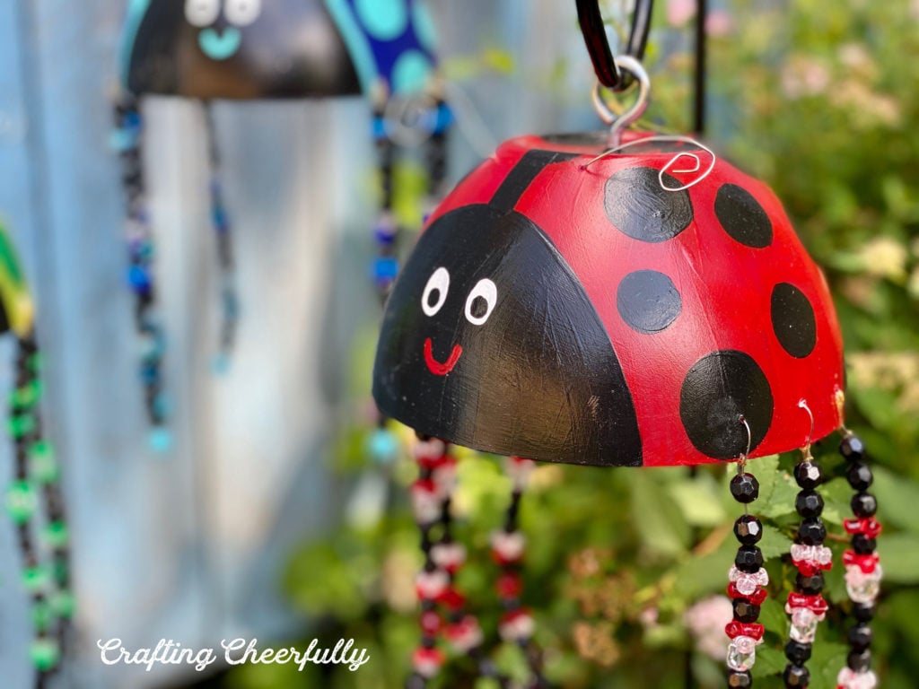 DIY Ladybug Garden Art Tutorial - Whimsical garden art for your yard!