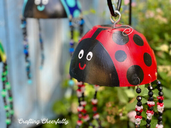 DIY Ladybug Garden Art Tutorial - Whimsical garden art for your yard!