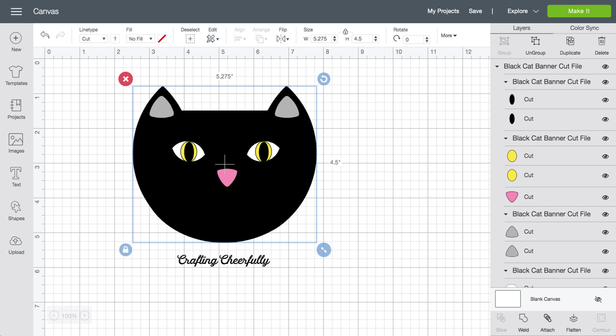 DIY Halloween Cat Banner - Free Pattern - Crafting Cheerfully
