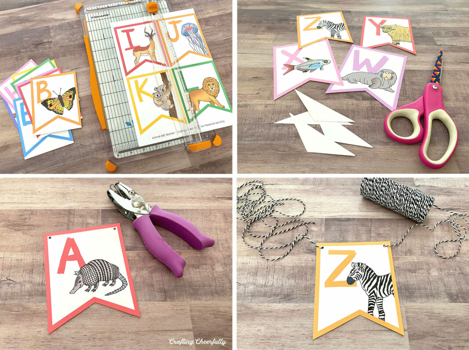 DIY ABC Animal Banner - Printable Pennants by Crafting Cheerfully