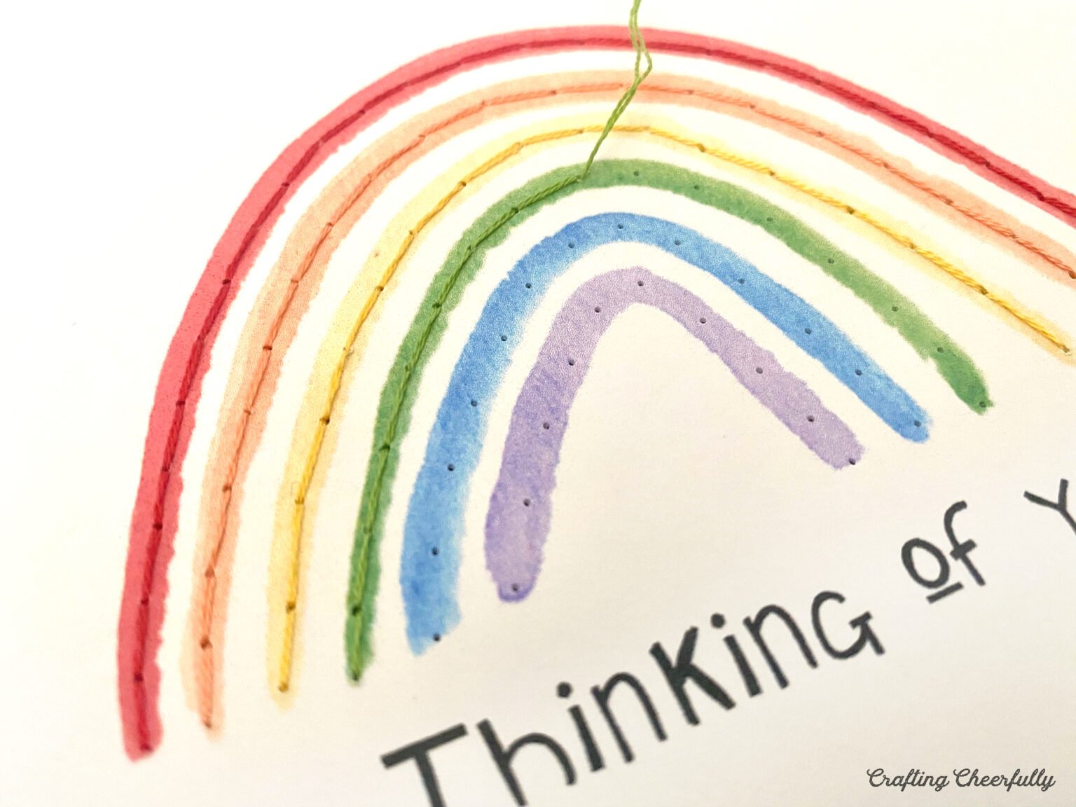 Free Printable Rainbow Card - Crafting Cheerfully