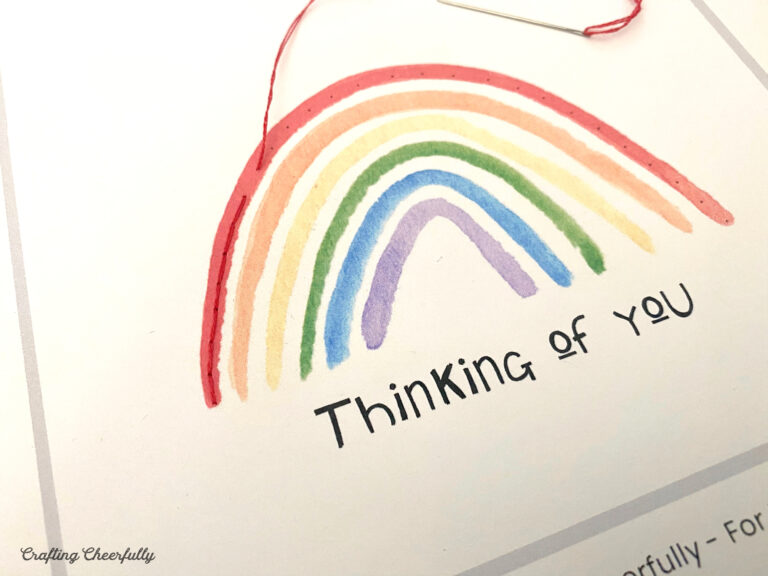 Free Printable Rainbow Card - Crafting Cheerfully