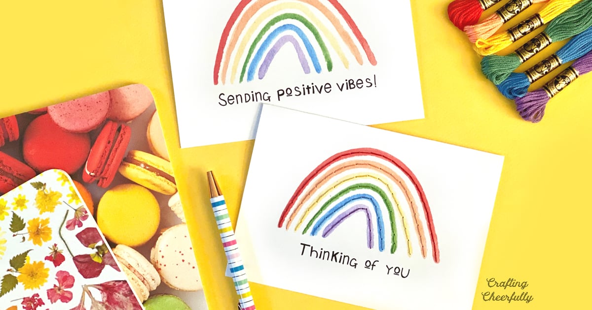 Free Printable Rainbow Card - Crafting Cheerfully