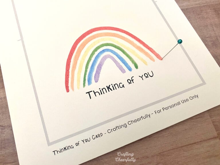 Free Printable Rainbow Card - Crafting Cheerfully