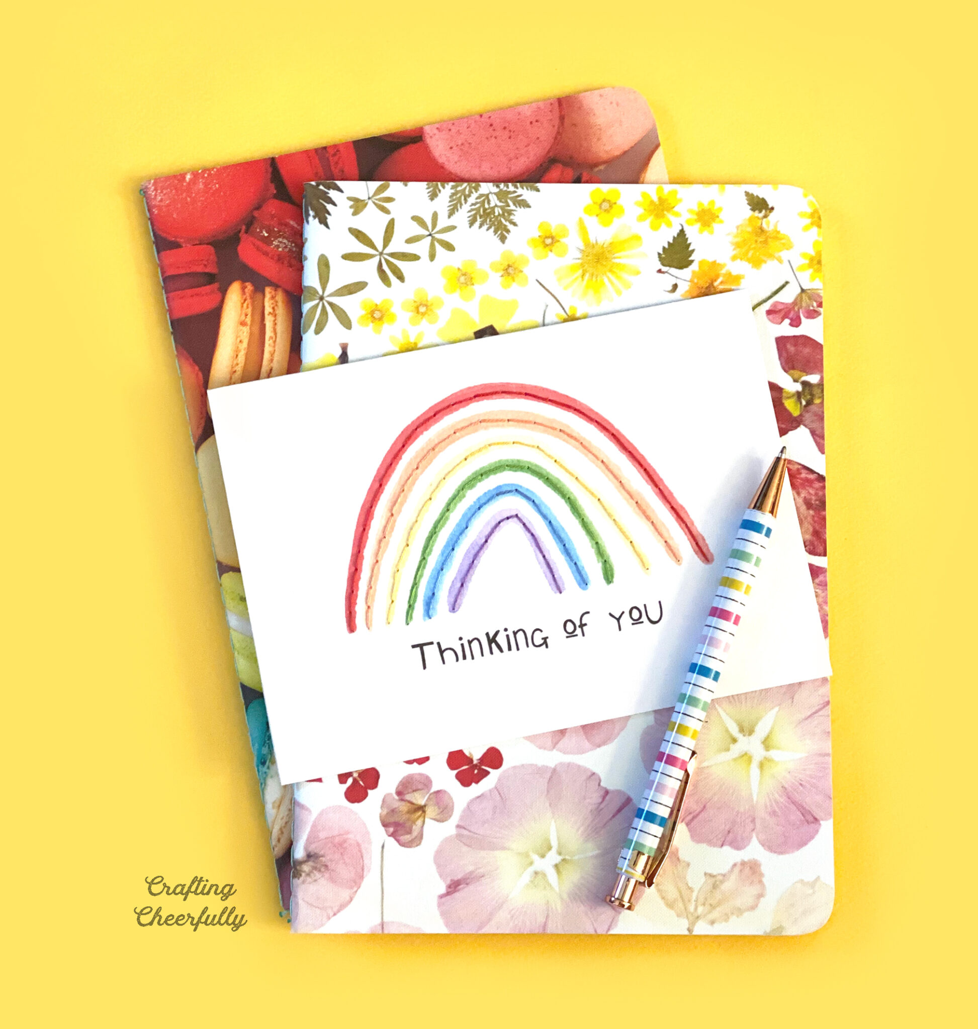 Free Printable Rainbow Card - Crafting Cheerfully