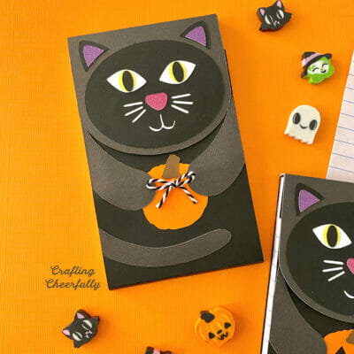DIY Halloween Black Cat Notepad - Crafting Cheerfully