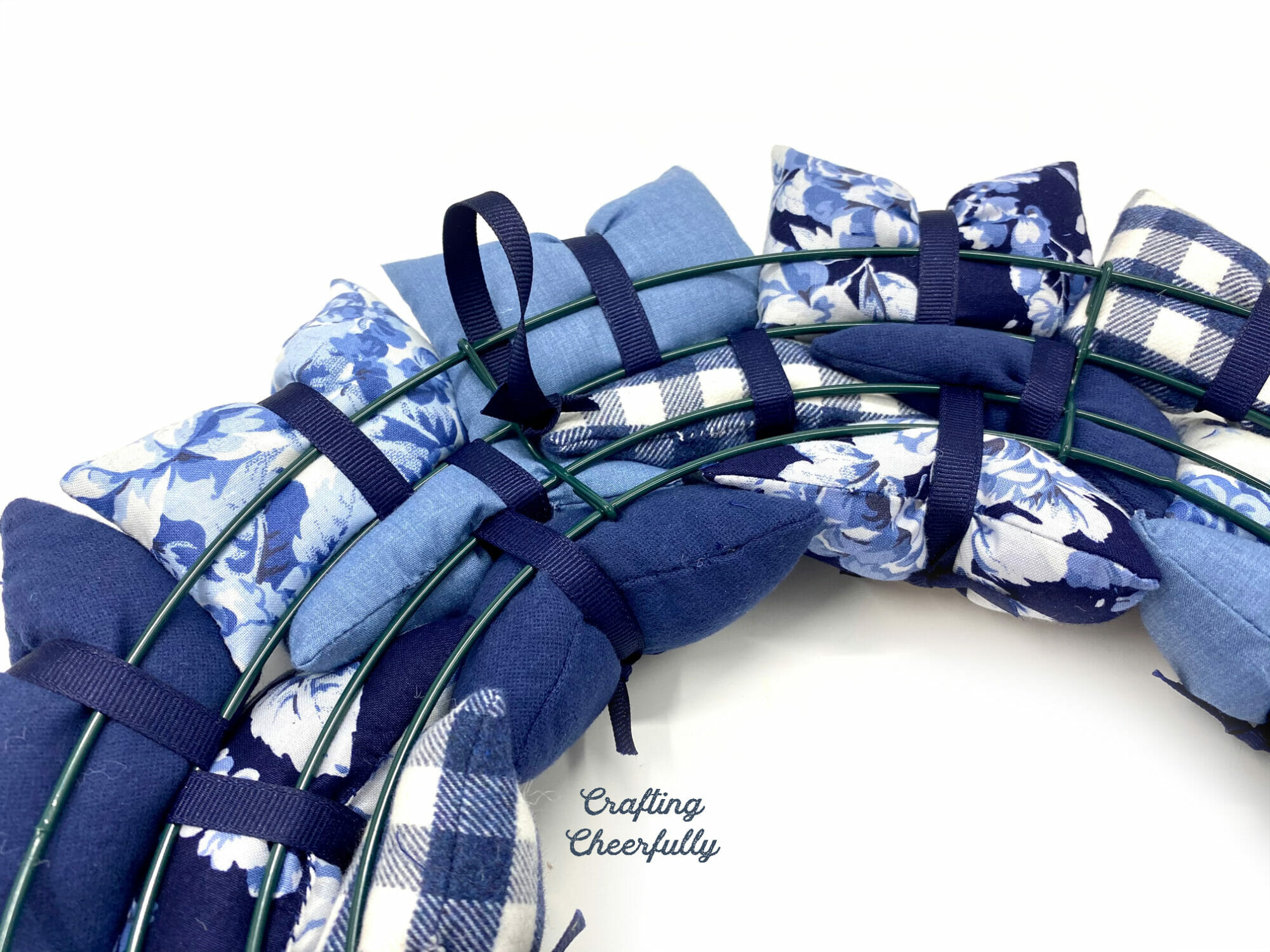 DIY Pillow Wreath - Home Sweet Home - Crafting Cheerfully