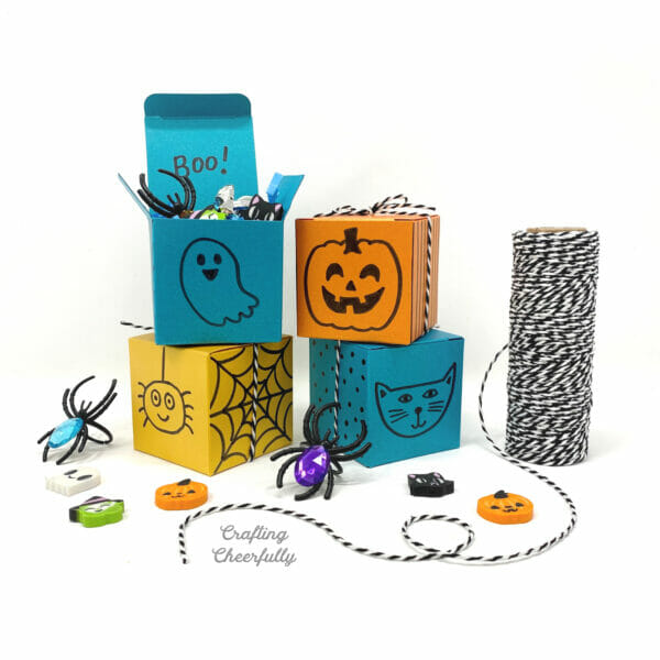 How to Make Halloween DIY Treat Boxes - Crafting Cheerfully
