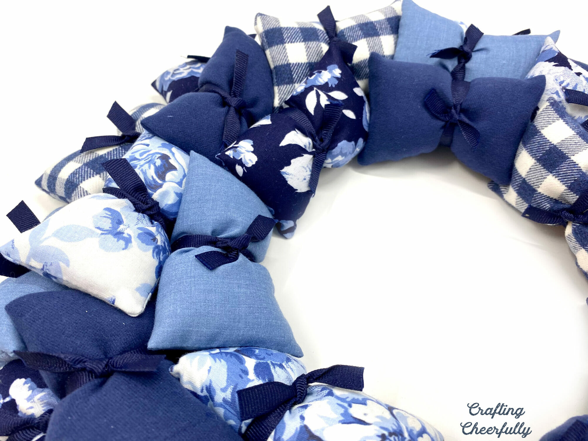 DIY Pillow Wreath - Home Sweet Home - Crafting Cheerfully