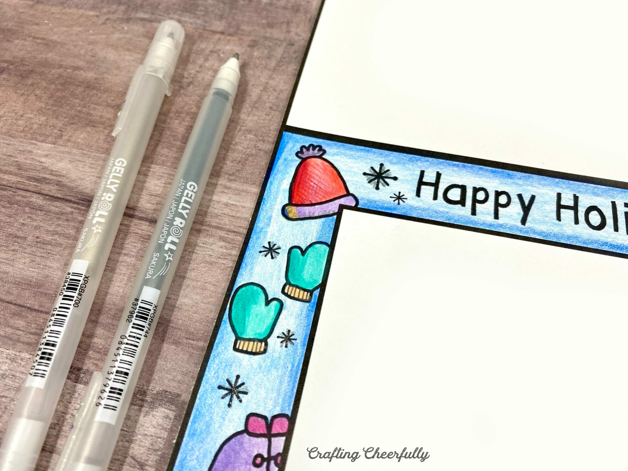 Free Printable Holiday Coloring Cards - Crafting Cheerfully