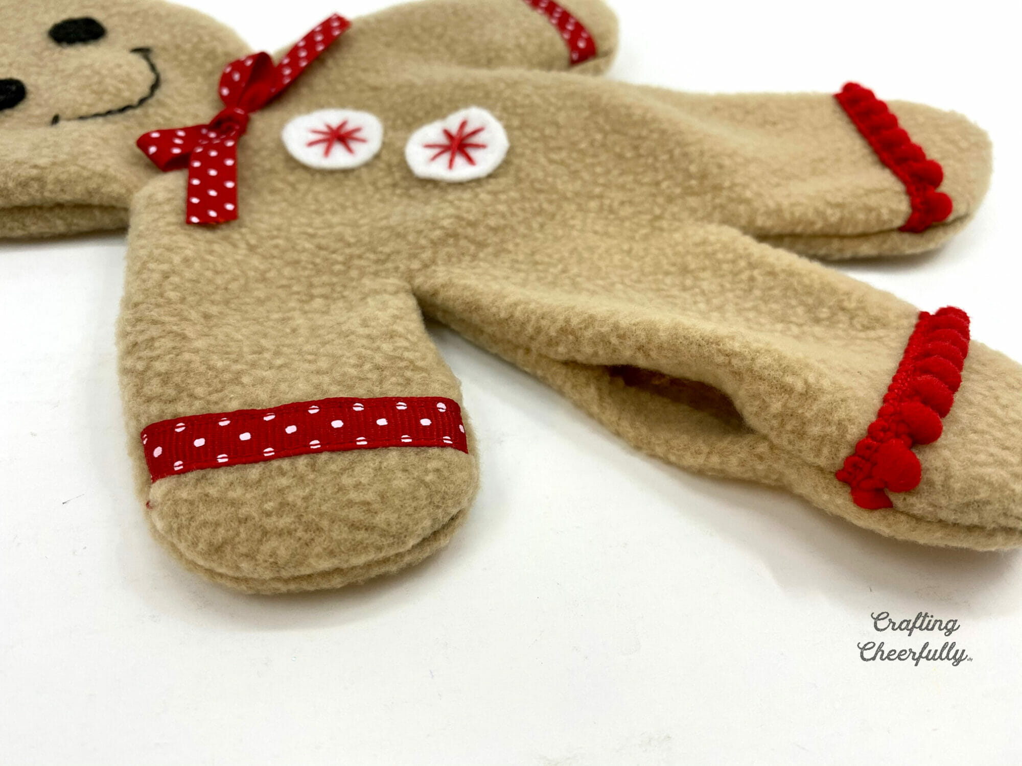 Fleece Gingerbread Stuffies - Free Sewing Pattern - Crafting Cheerfully