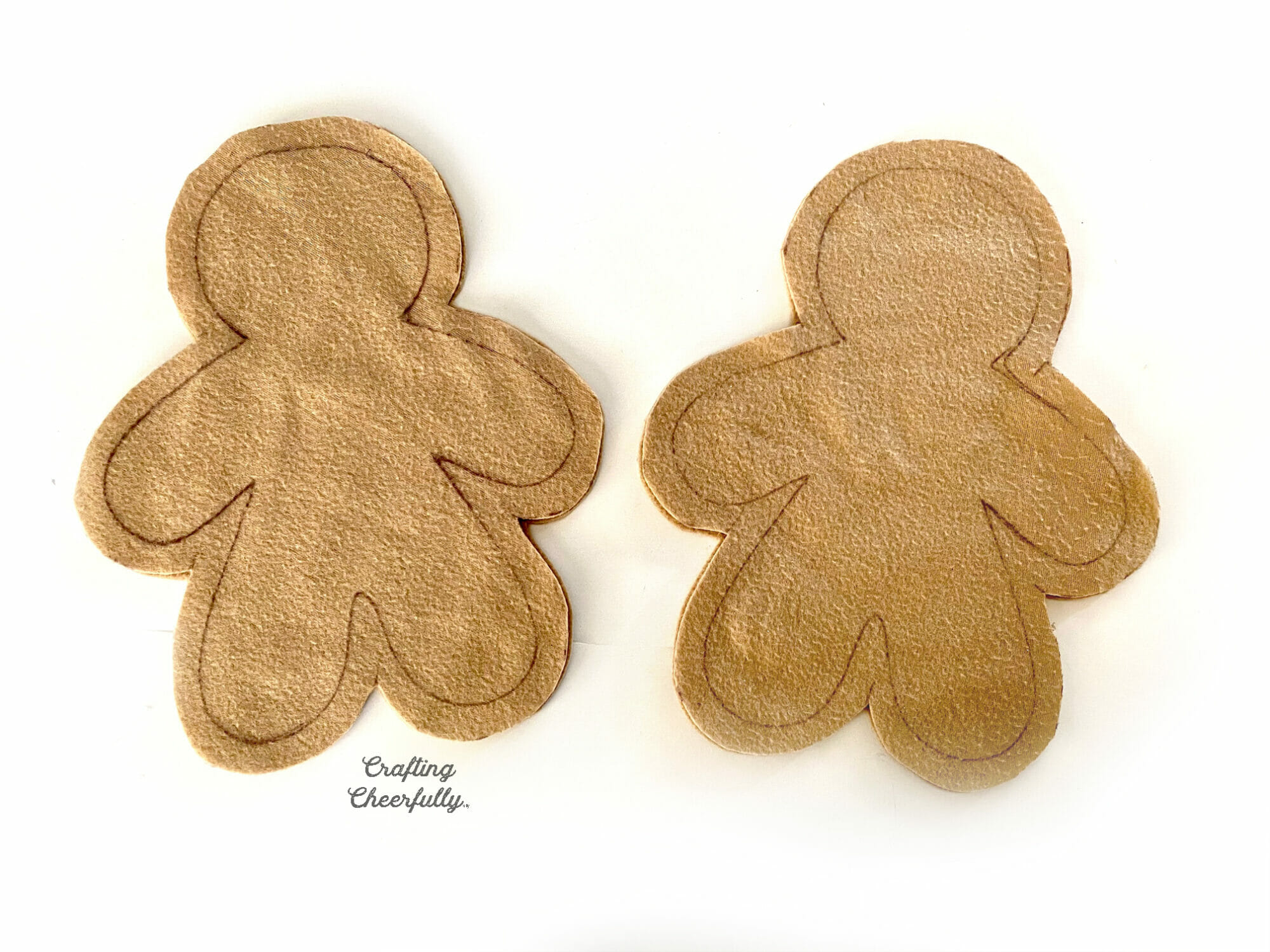 Fleece Gingerbread Stuffies - Free Sewing Pattern - Crafting Cheerfully