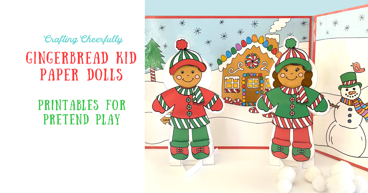 Gingerbread Kid Paper Dolls - Printables for Pretend Play - Crafting ...