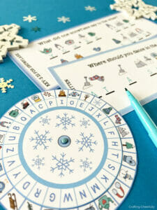 Winter Decoder Wheel - Winter Worksheet for Kids - Crafting Cheerfully
