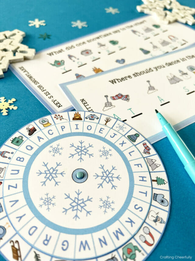 Winter Decoder Wheel - Winter Worksheet for Kids - Crafting Cheerfully