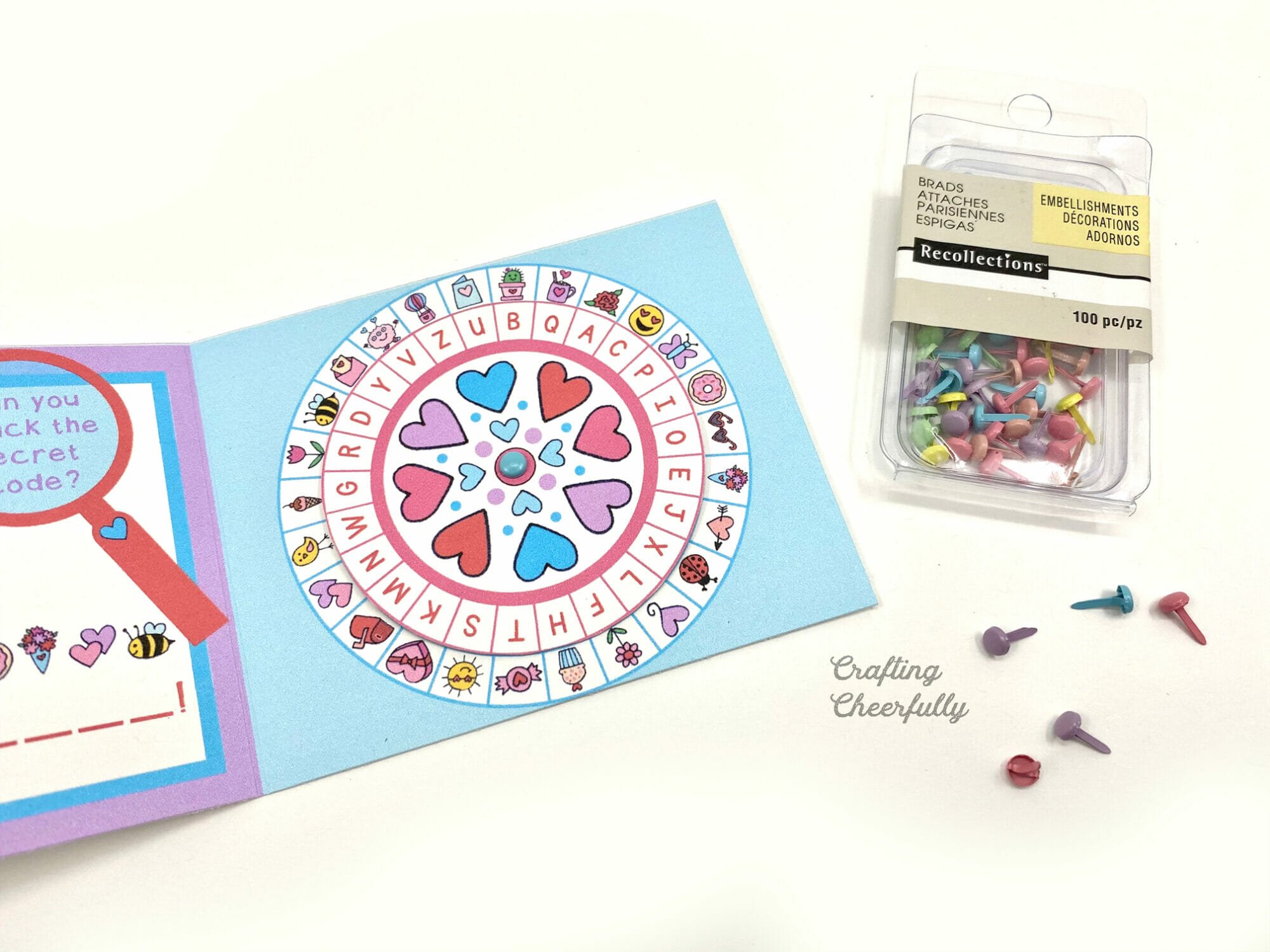 DIY Secret Decoder Wheel Classroom Valentines - Crafting Cheerfully