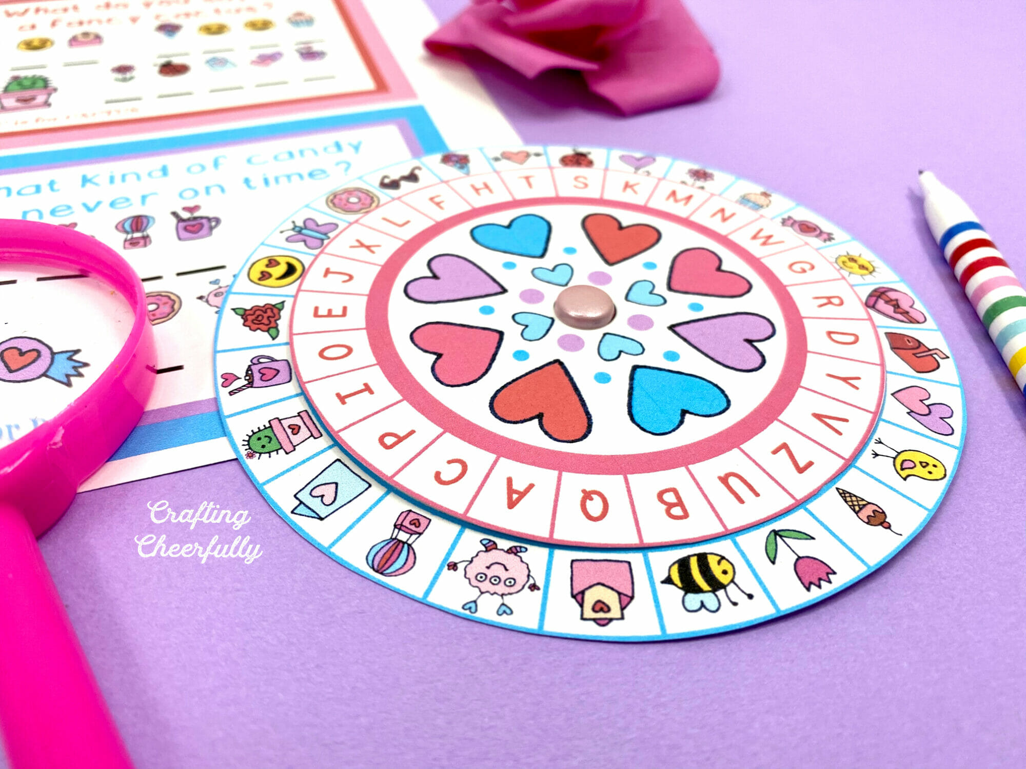 Valentine's Day Decoder Wheel - Free Printable Activity