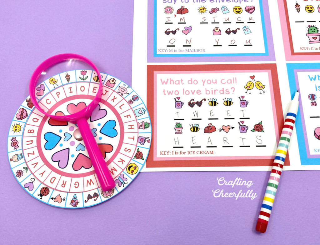 Valentine's Day Decoder Wheel - Free Printable Activity
