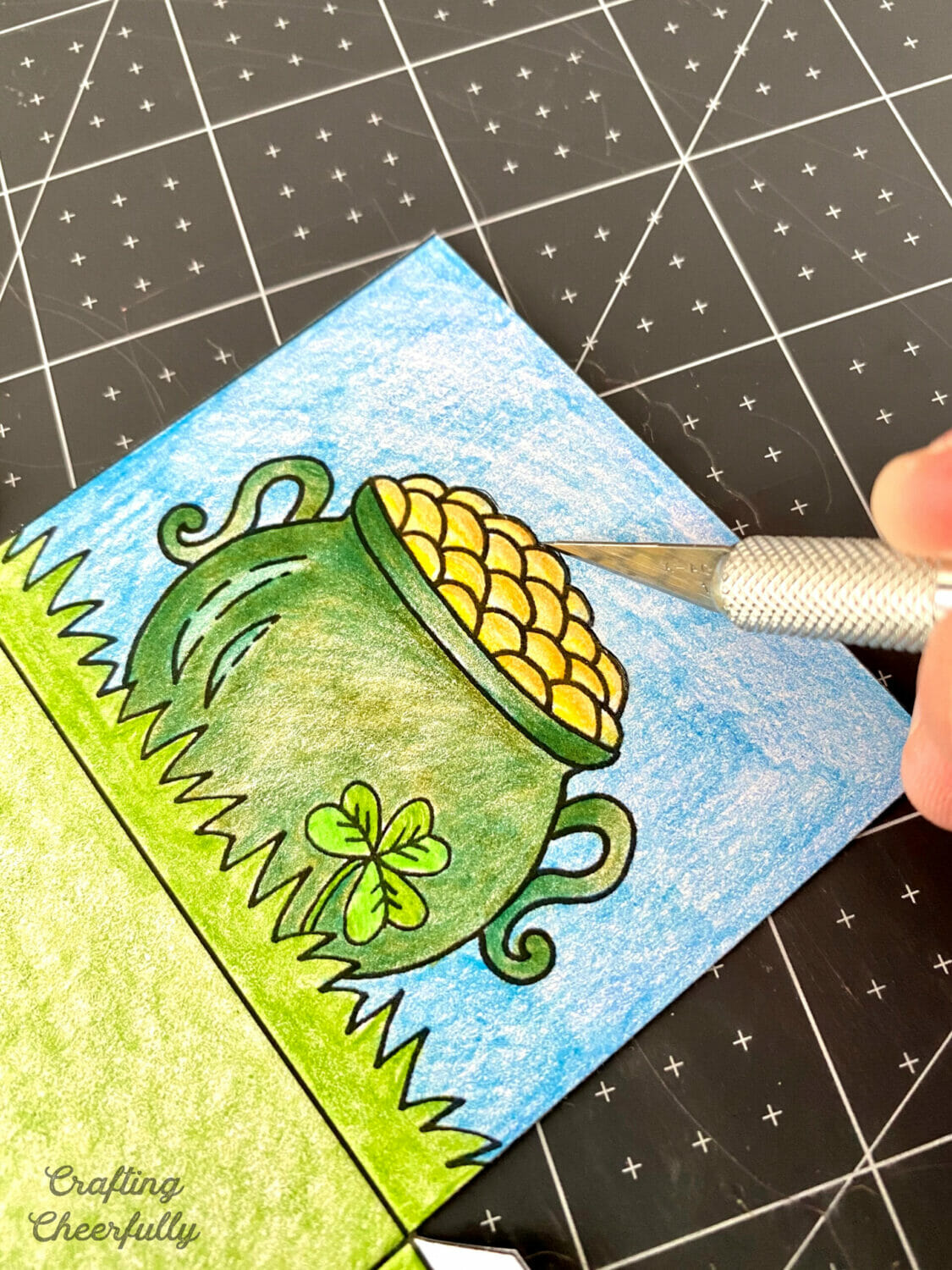 St. Patrick's Day Rainbow Basket Coloring Page - Crafting Cheerfully