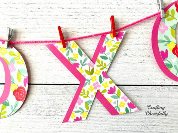 DIY XOXO Valentine's Day Banner - Crafting Cheerfully