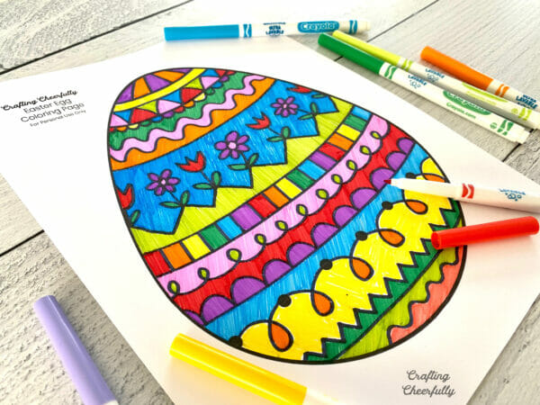 Cute Doodle Easter Egg - Printable Easter Egg Coloring Pages - Crafting ...