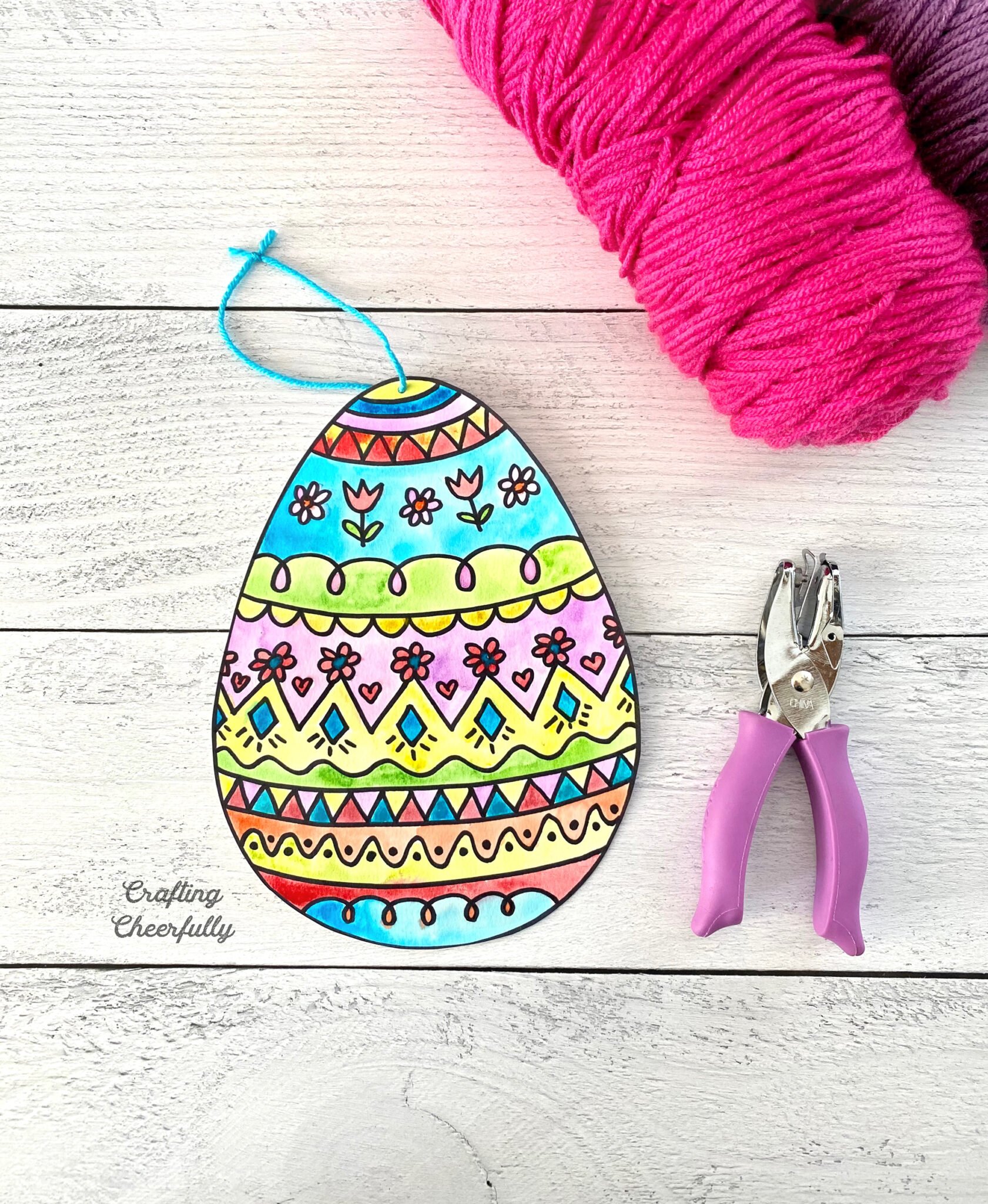 Cute Doodle Easter Egg - Printable Easter Egg Coloring Pages - Crafting ...